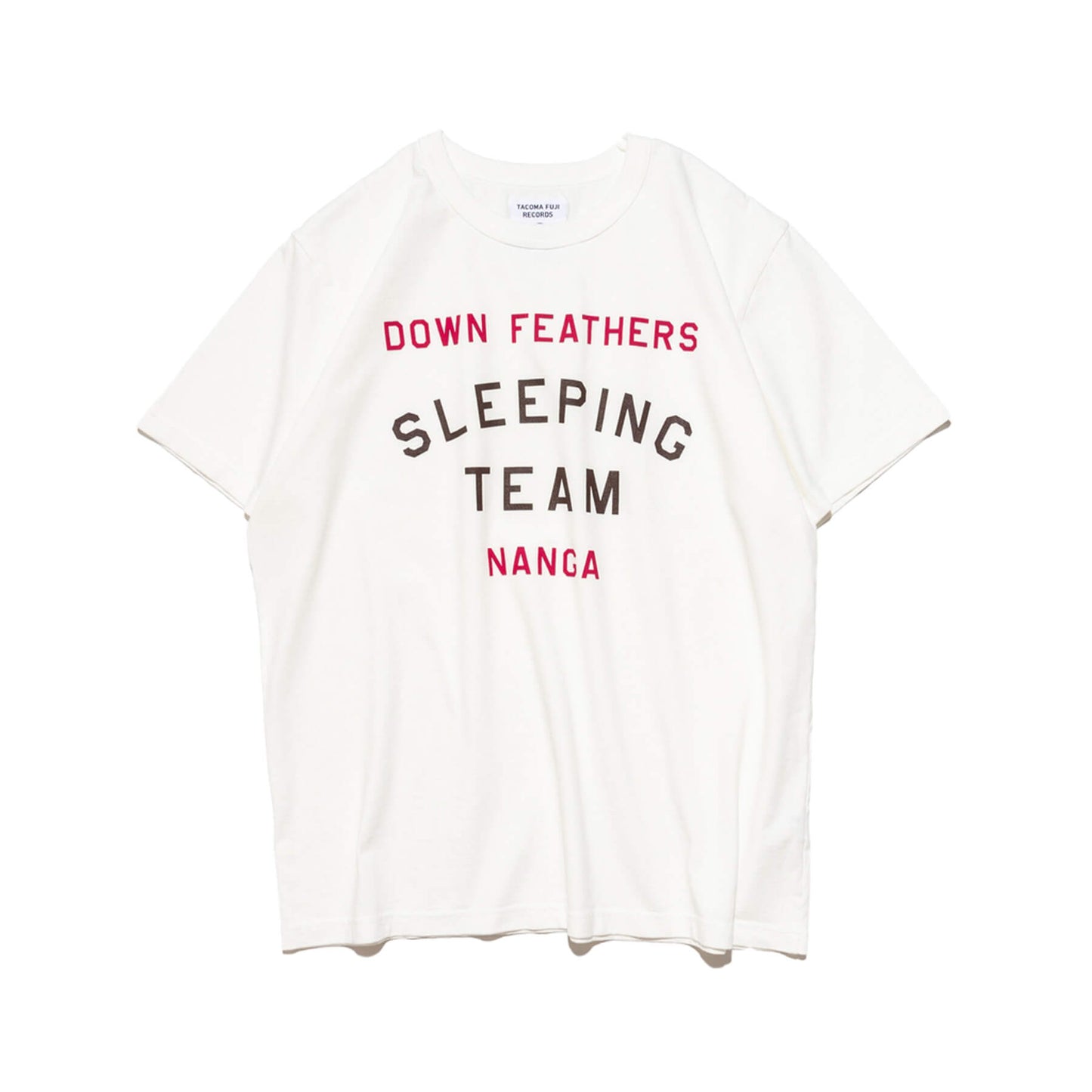 【直営店限定】NANGA×TACOMA FUJI RECORDS DOWN FEATHERS SLEEPING TEAM LOGO TEE – NANGA ONLINE SHOP